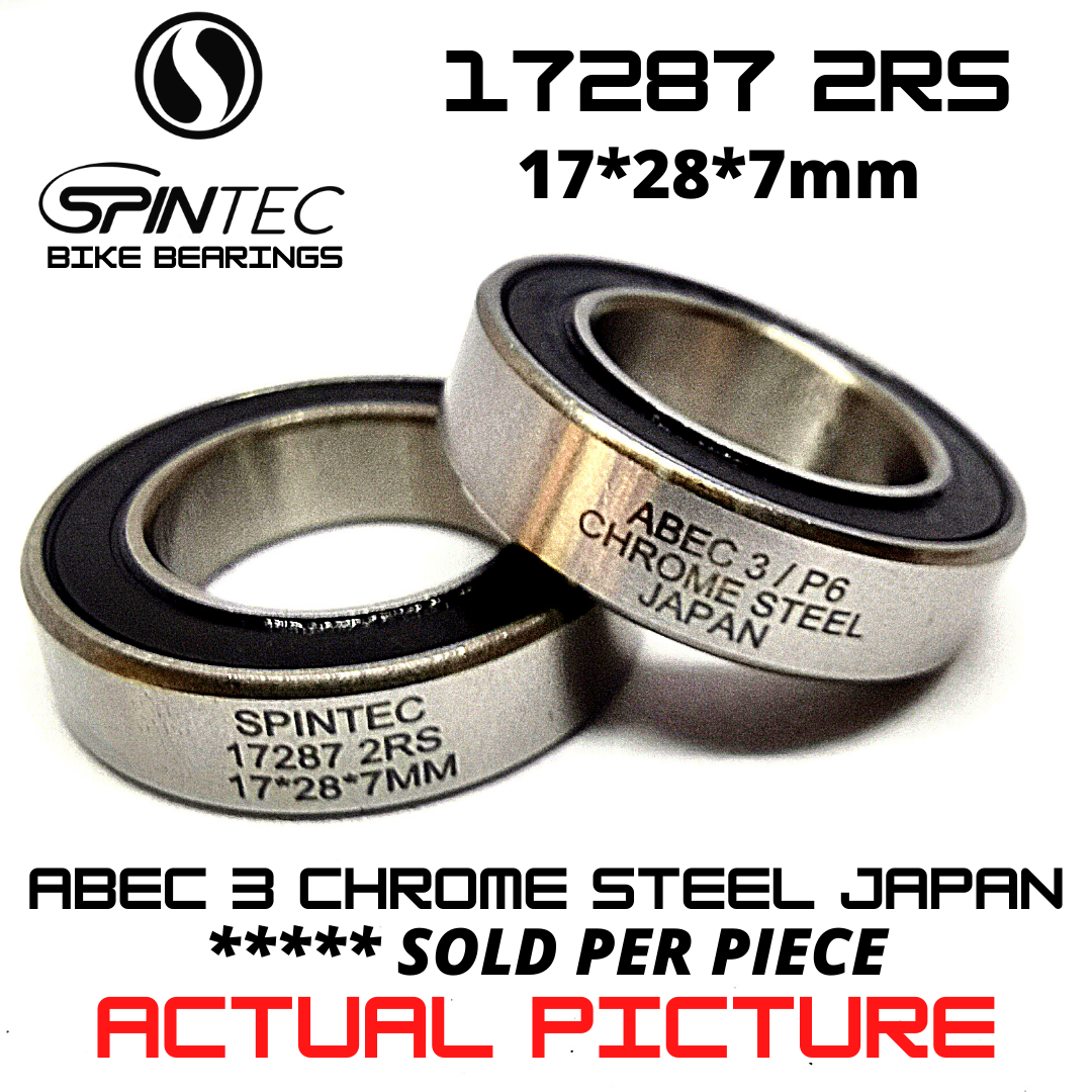 17287 2RS Japan Chrome Steel Rubber Sealed Bearings for Bike Hubs ...